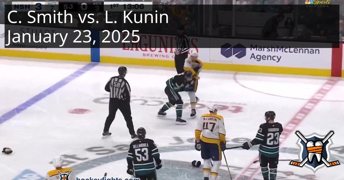 Cole Smith vs. Luke Kunin, January 23, 2025 - Nashville Predators vs ...