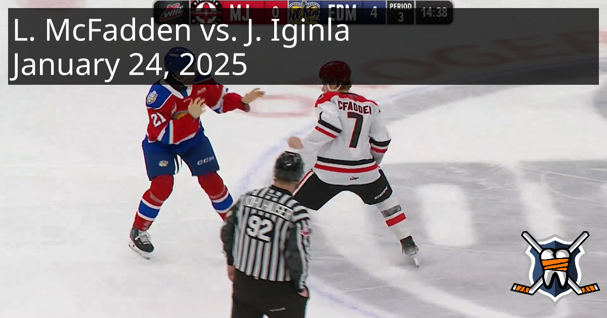 Landen McFadden vs. Joe Iginla, January 24, 2025 - Moose Jaw Warriors ...