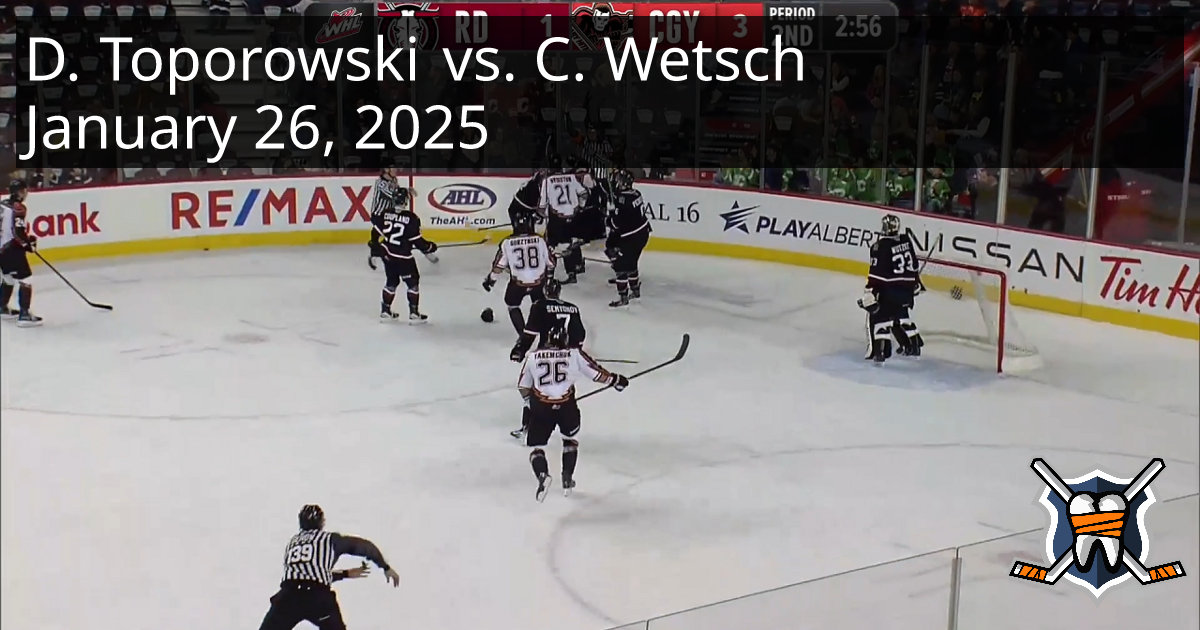 Dmitri Toporowski vs. Carson Wetsch, January 26, 2025 - Red Deer Rebels ...