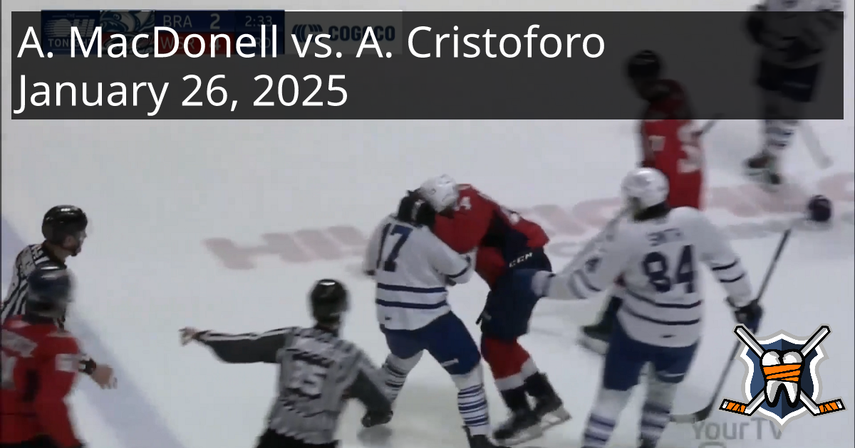 Angus MacDonell vs. Anthony Cristoforo, January 26, 2025 - Brampton ...