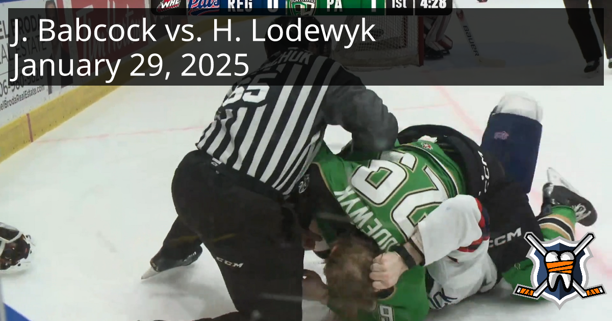 John Babcock vs. Harrison Lodewyk, January 29, 2025 - Regina Pats vs ...