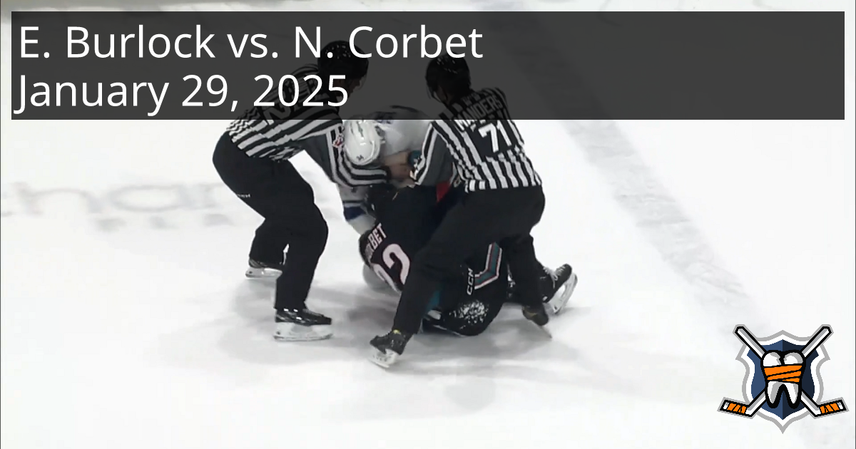 Escalus Burlock vs. Nate Corbet, January 29, 2025 - Victoria Royals vs ...