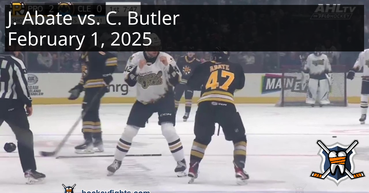 Joseph Abate vs. Cameron Butler, February 1, 2025 - Providence Bruins ...