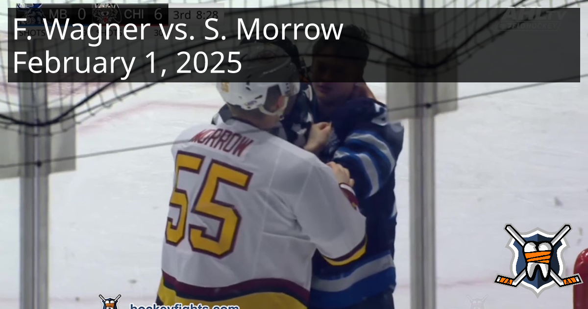 Fabian Wagner vs. Scott Morrow, February 1, 2025 - Manitoba Moose vs ...