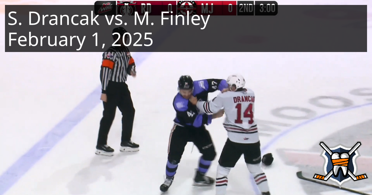 Samuel Drancak vs. Max Finley, February 1, 2025 - Red Deer Rebels vs ...