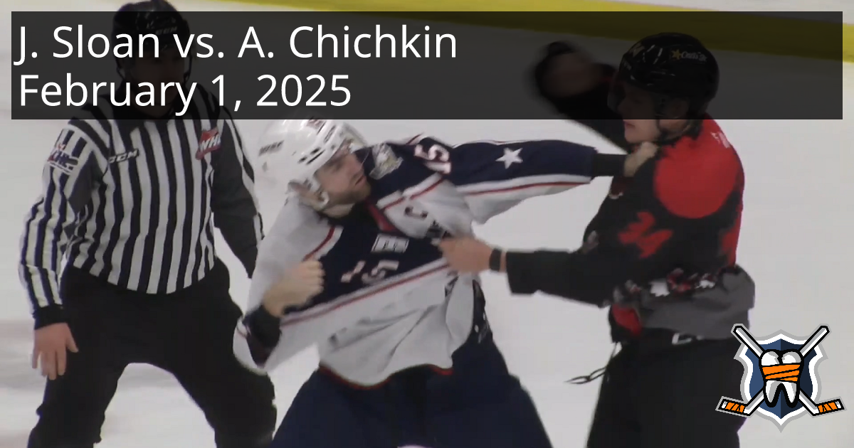 Jake Sloan vs. Aleksey Chichkin, February 1, 2025 - Tri-City Americans ...