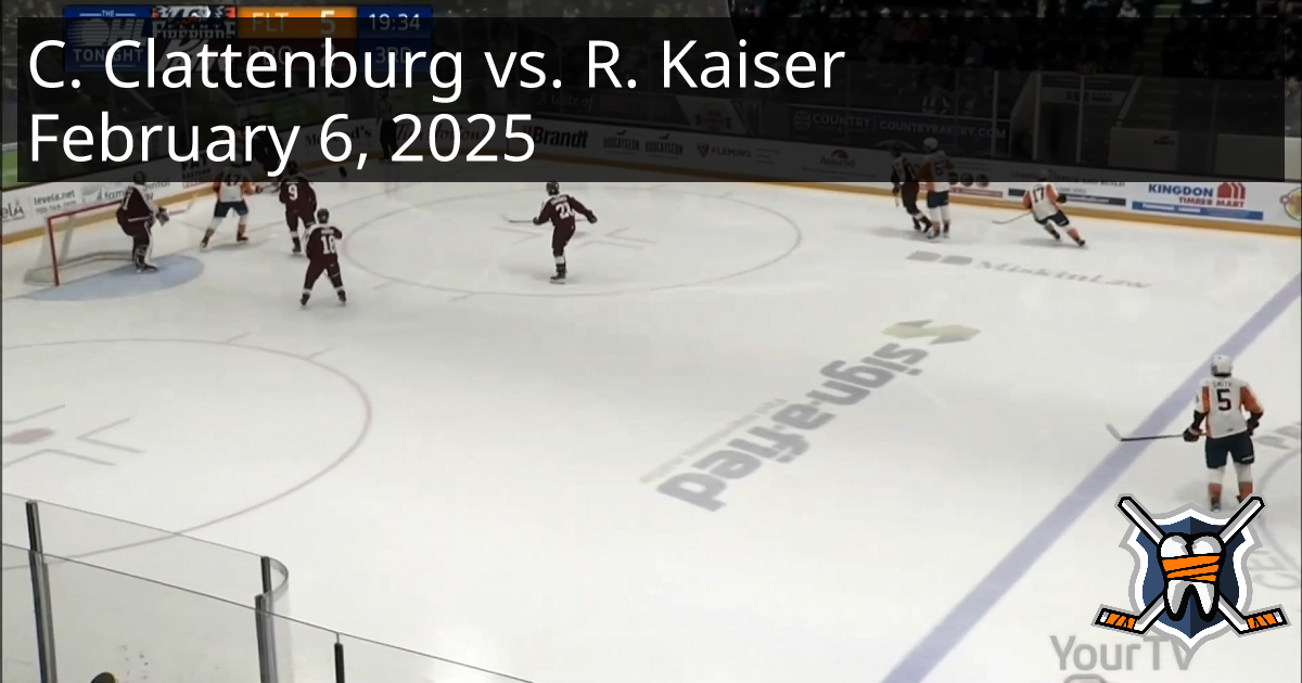 Connor Clattenburg vs. Rio Kaiser, February 6, 2025 - Flint Firebirds ...