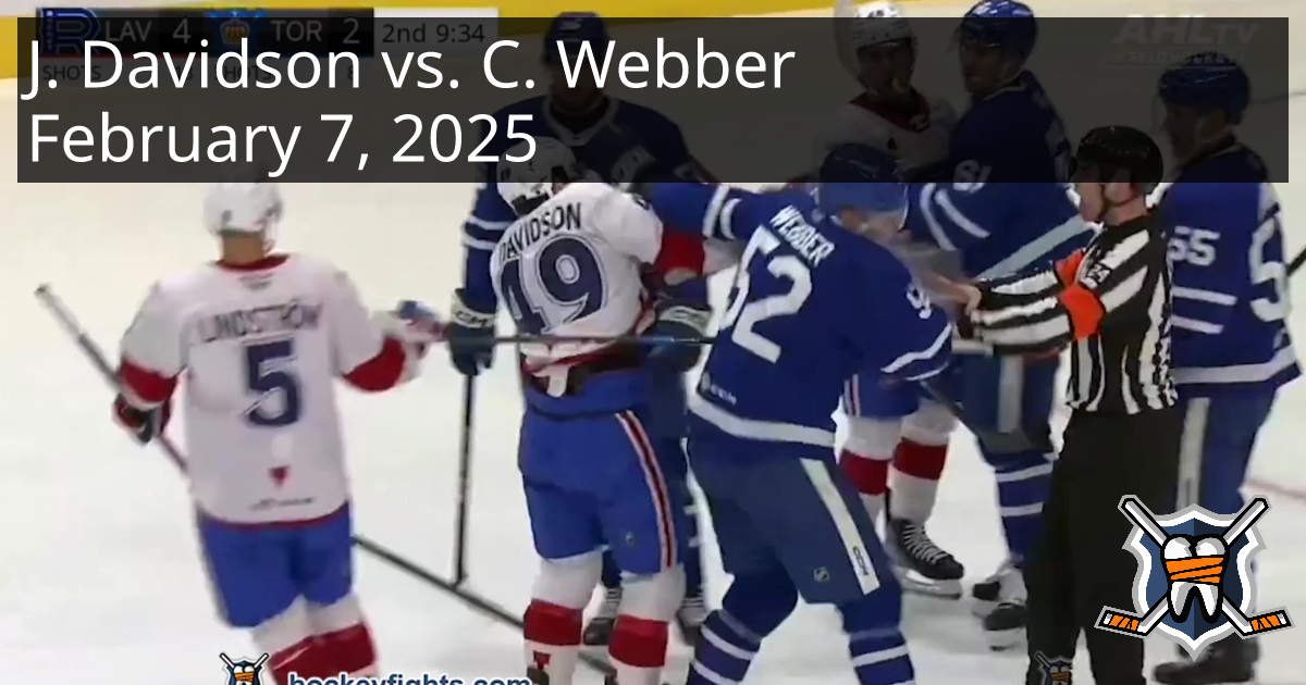 Jared Davidson vs. Cade Webber, February 7, 2025 - Laval Rocket vs ...