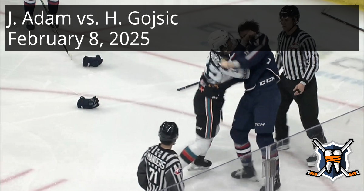 Jaxen Adam vs. Hiroki Gojsic, February 8, 2025 - Tri-City Americans vs ...