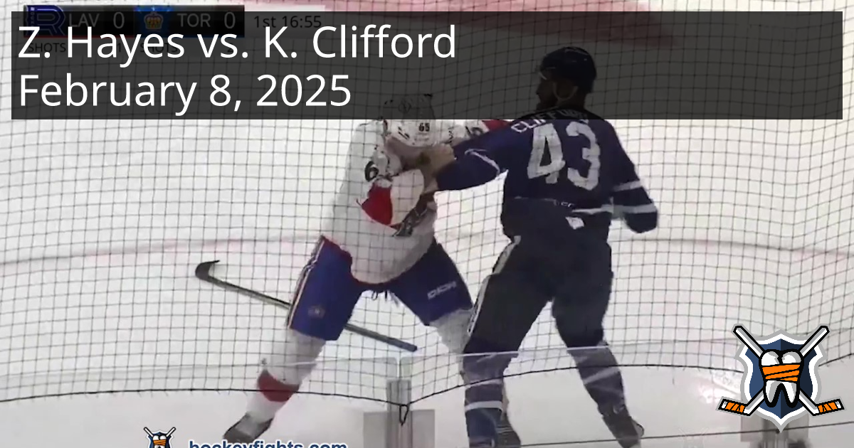 Zack Hayes vs. Kyle Clifford, February 8, 2025 - Laval Rocket vs ...