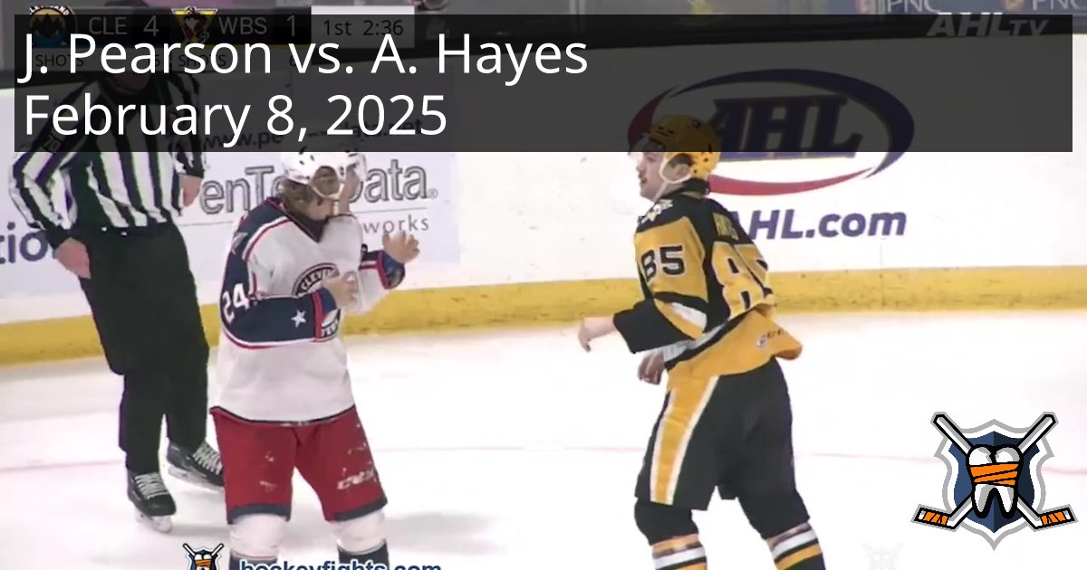 Justin Pearson vs. Avery Hayes, February 8, 2025 - Cleveland Monsters ...