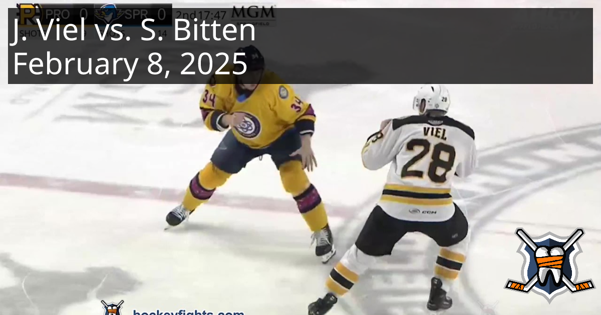 Jeffrey Viel vs. Sam Bitten, February 8, 2025 - Providence Bruins vs ...