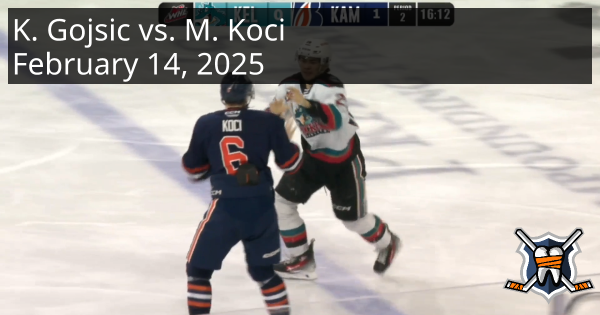Kanjyu Gojsic vs. Matteo Koci, February 14, 2025 - Kelowna Rockets vs ...