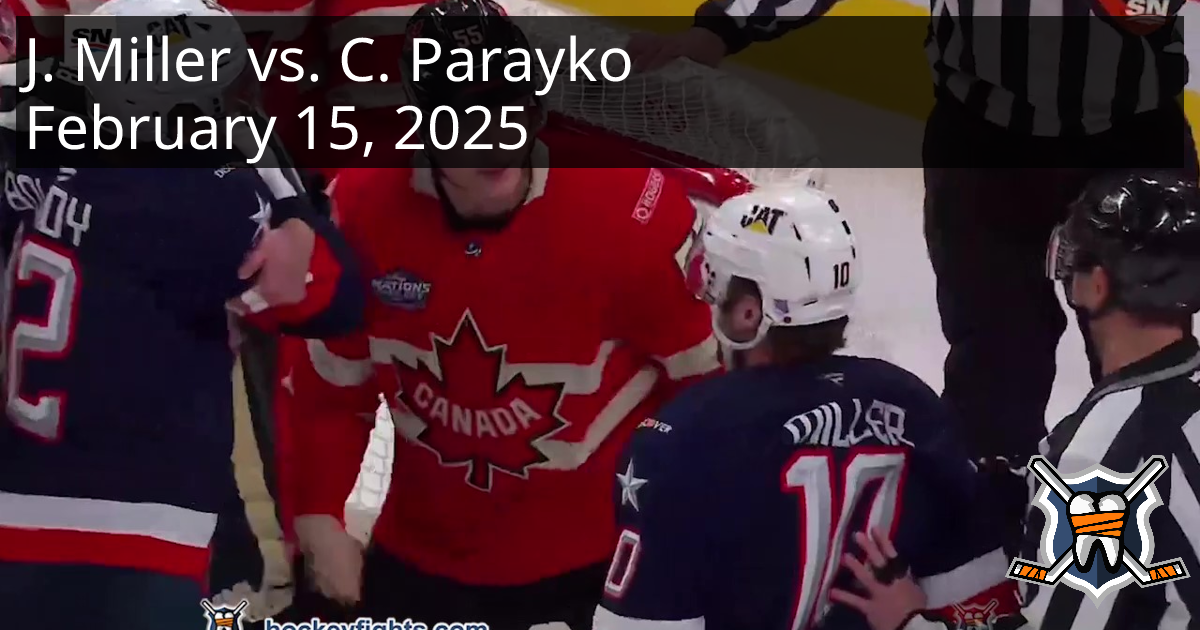 J.T. Miller vs. Colton Parayko, February 15, 2025 - Team United States ...