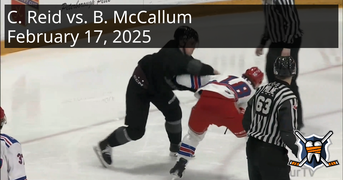 Cameron Reid vs. Braydon McCallum, February 17, 2025 - Kitchener ...