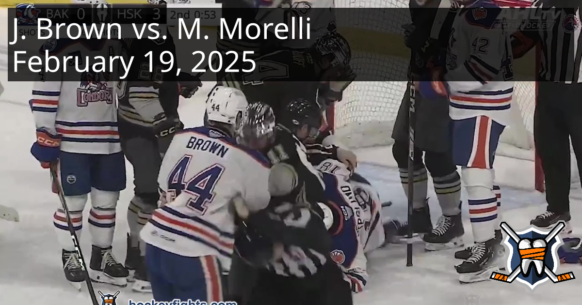 Josh Brown vs. Mason Morelli, February 19, 2025 - Bakersfield Condors ...