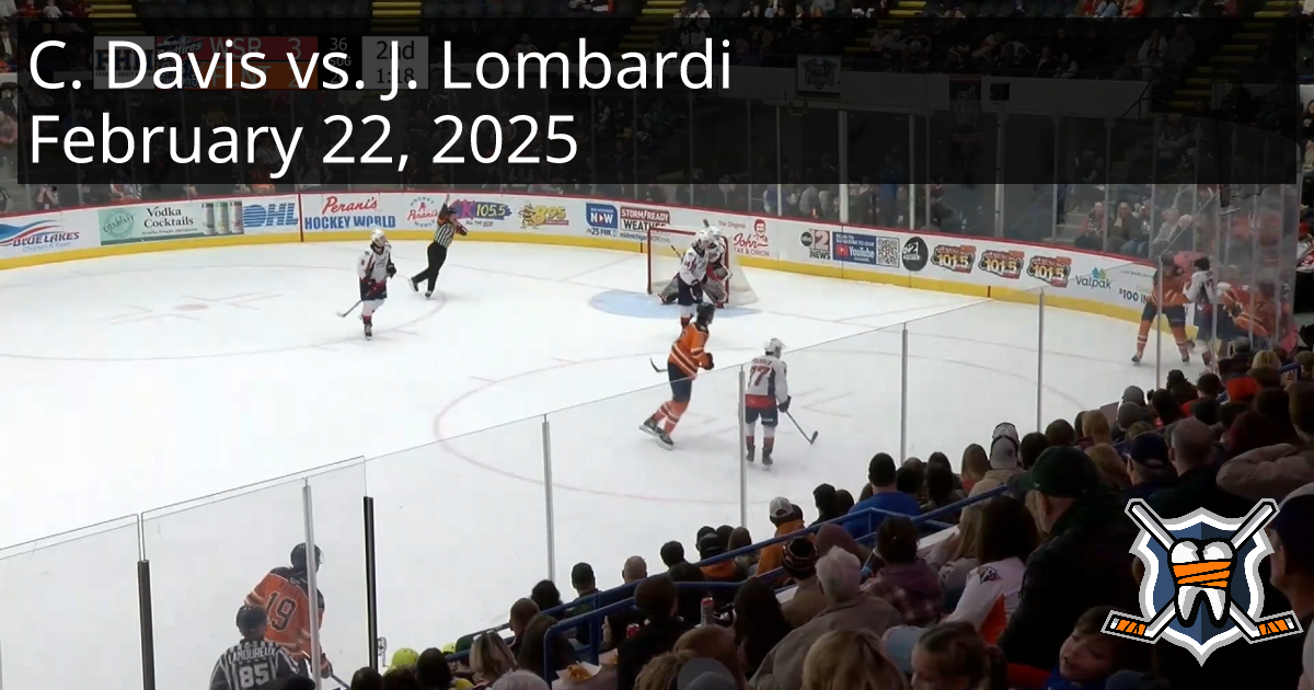 Cole Davis vs. Jimmy Lombardi, February 22, 2025 - Windsor Spitfires vs ...