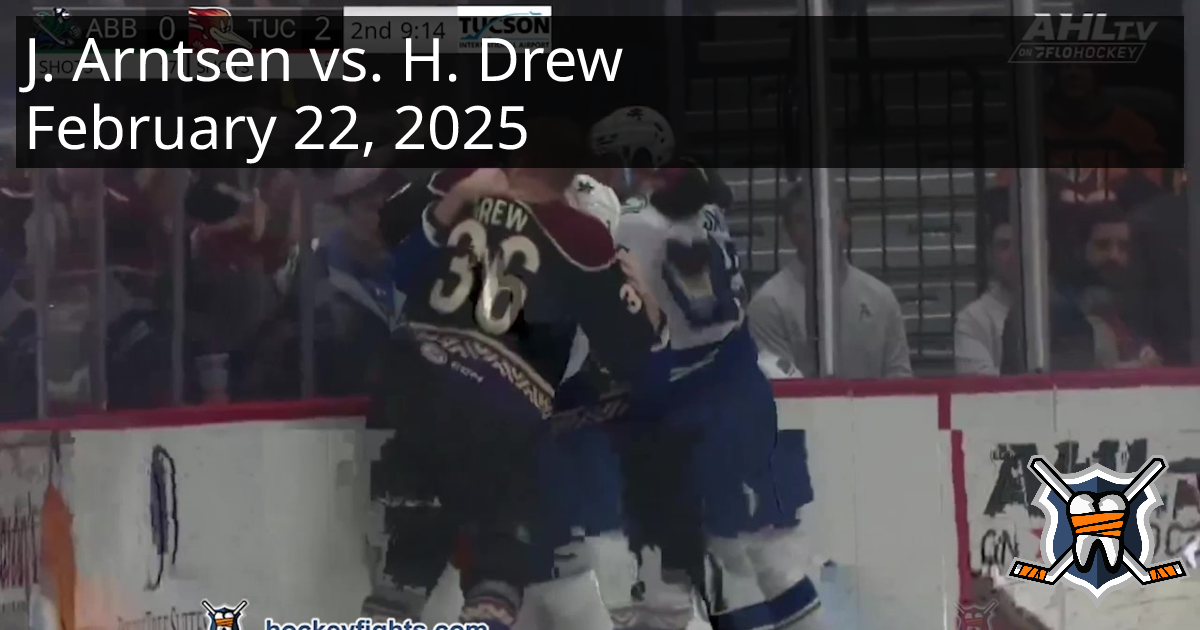 Joe Arntsen vs. Hunter Drew, February 22, 2025 - Abbotsford Canucks vs ...