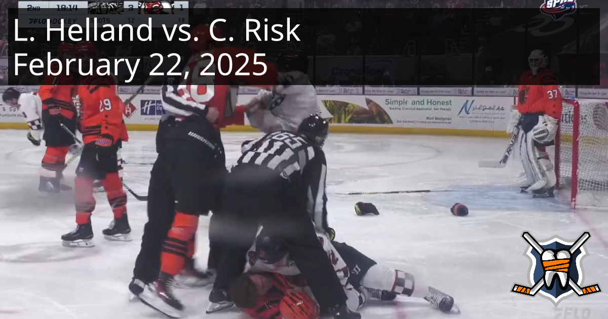 Lucas Helland vs. Charlie Risk, February 22, 2025 - Knoxville Ice Bears ...