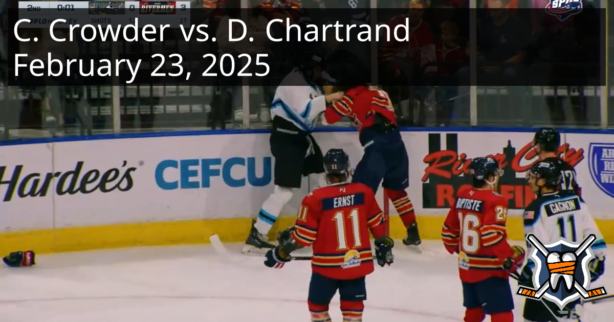 Cole Crowder vs. Daniel Chartrand, February 23, 2025 - Quad City Storm ...