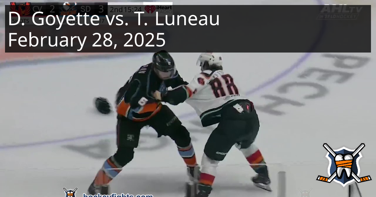 David Goyette vs. Tristan Luneau, February 28, 2025 - Coachella Valley ...