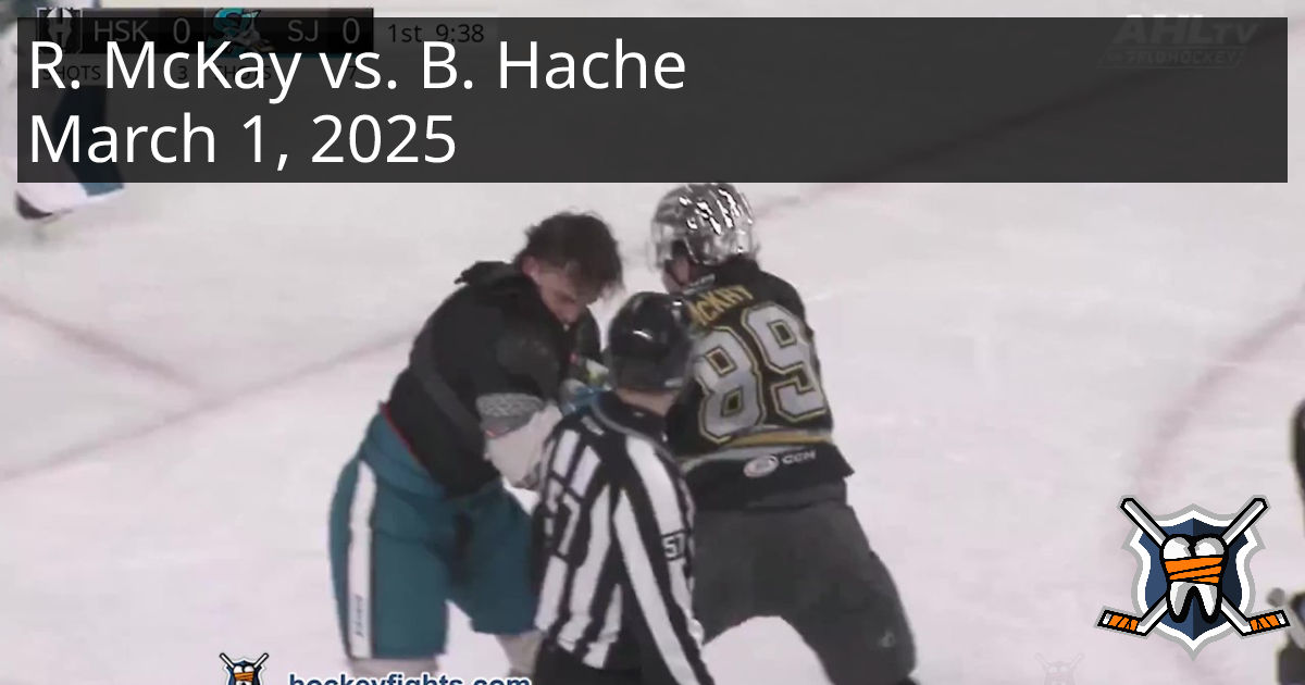 Riley McKay vs. Braden Hache, March 1, 2025 - Henderson Silver Knights ...