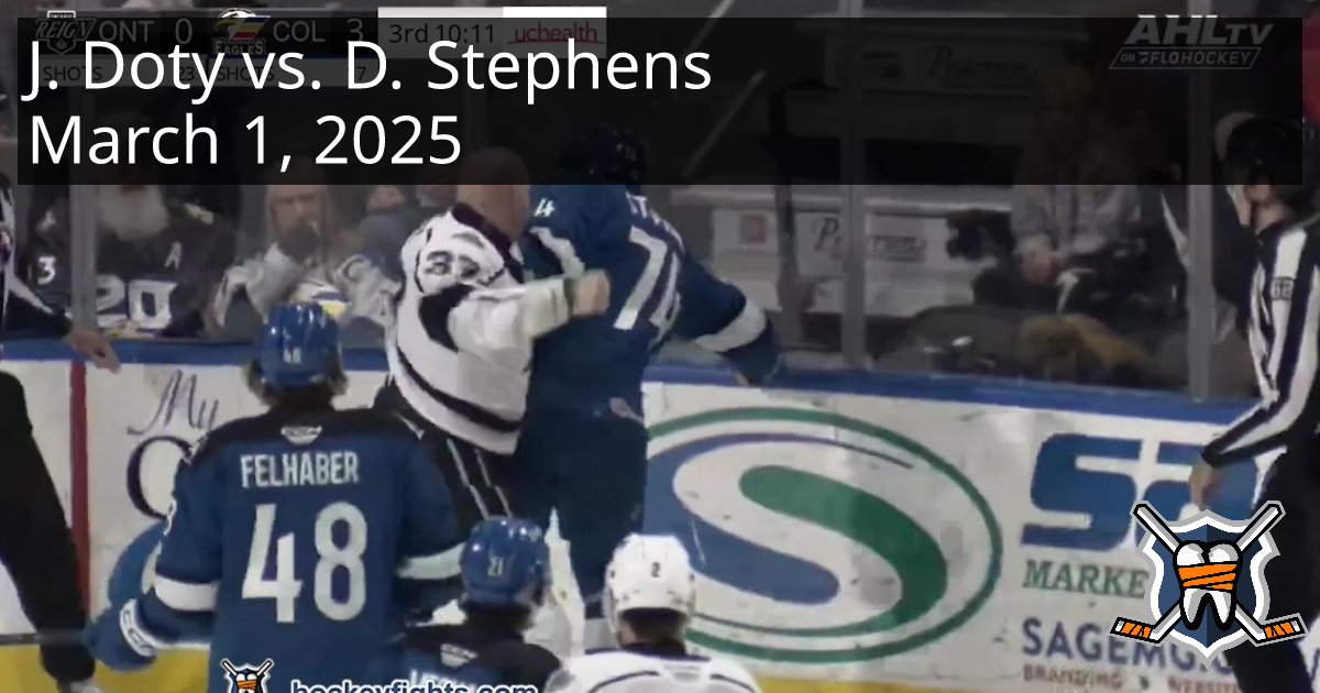 Jacob Doty vs. Devante Stephens, March 1, 2025 - Ontario Reign vs ...