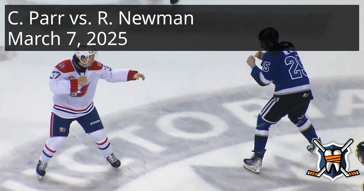 Cameron Parr vs. Reggie Newman, March 7, 2025 - Spokane Chiefs vs ...