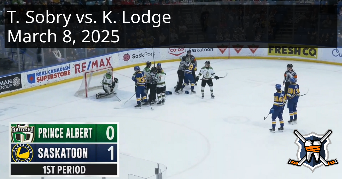 Tyrone Sobry vs. Kohen Lodge, March 8, 2025 - Prince Albert Raiders vs ...