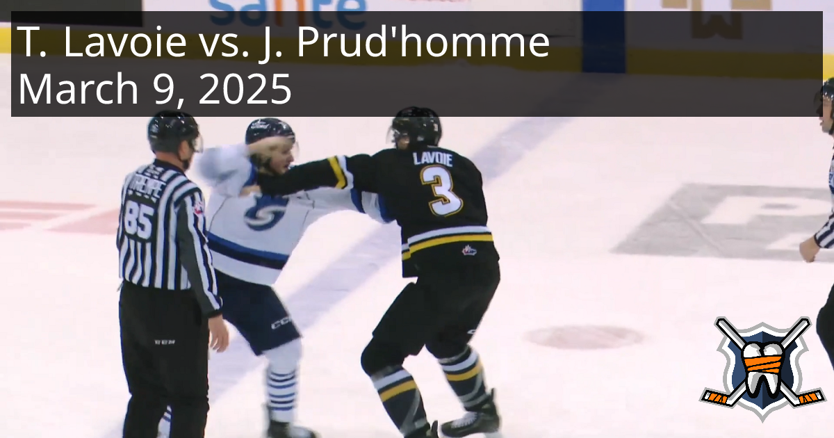 Thomas Lavoie vs. Jonathan Prud'homme, March 9, 2025 - Cape Breton ...