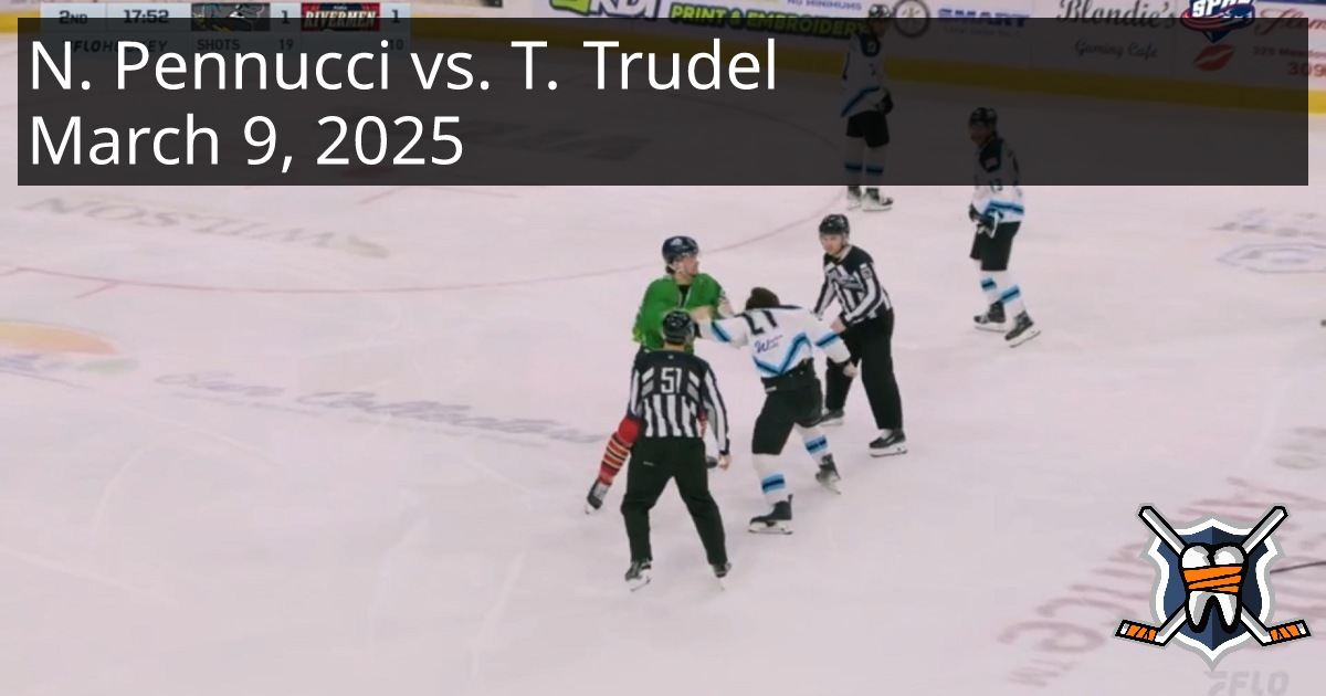 Nick Pennucci vs. Tristan Trudel, March 9, 2025 - Quad City Storm vs ...