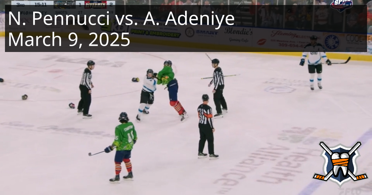 Nick Pennucci vs. Ayodele Adeniye, March 9, 2025 - Quad City Storm vs ...
