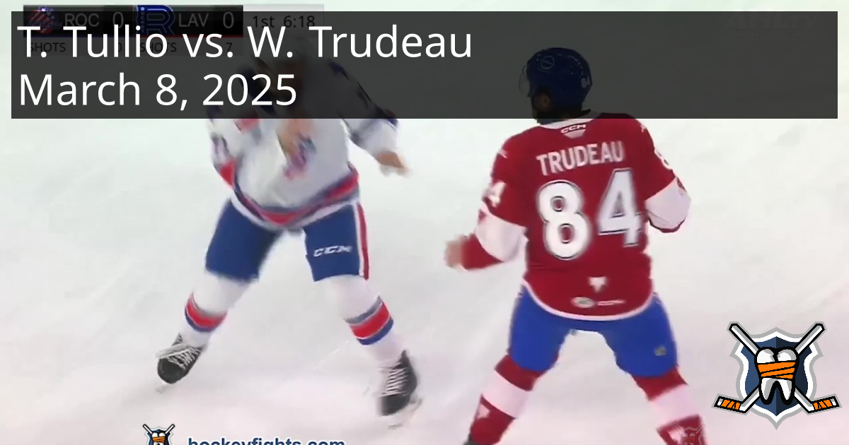 Tyler Tullio vs. William Trudeau, March 8, 2025 - Rochester Americans ...