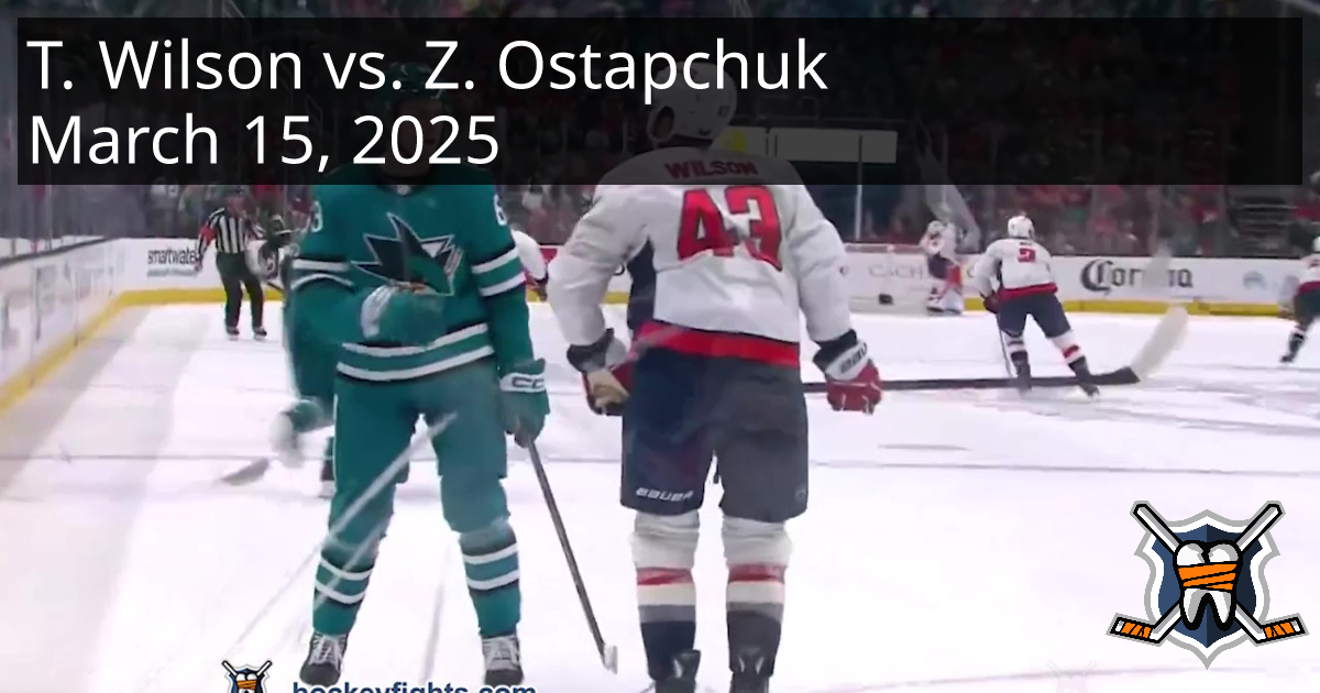 Tom Wilson vs. Zack Ostapchuk, March 15, 2025 - Washington Capitals vs ...