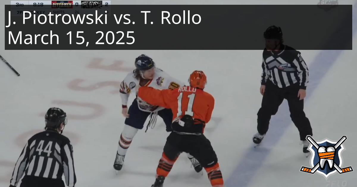 JM Piotrowski vs. Tyler Rollo, March 15, 2025 - Peoria Rivermen vs ...