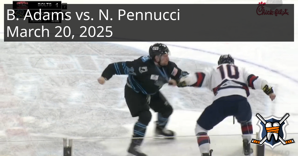 Bronson Adams vs. Nick Pennucci, March 20, 2025 - Evansville ...