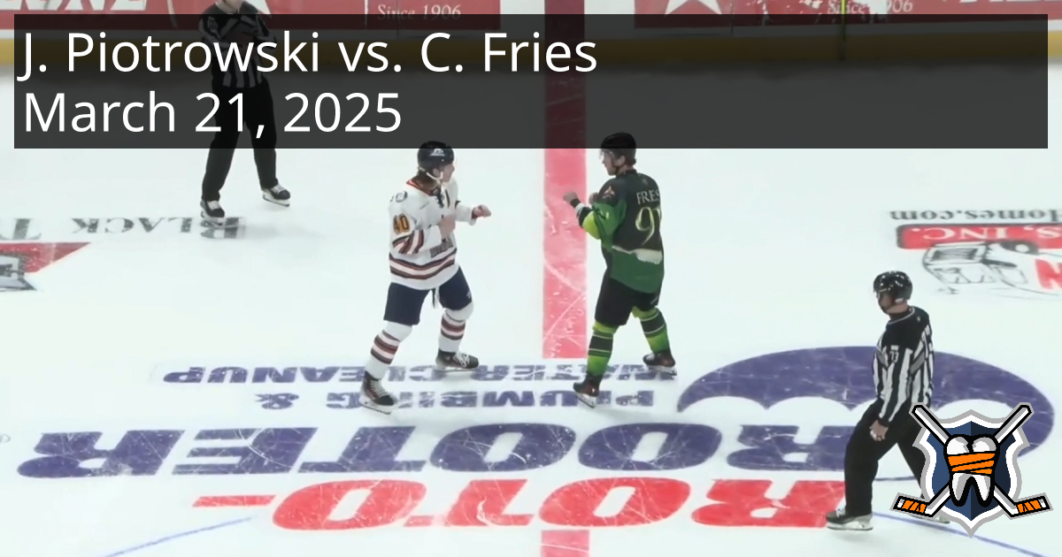 JM Piotrowski vs. Connor Fries, March 21, 2025 - Peoria Rivermen vs ...