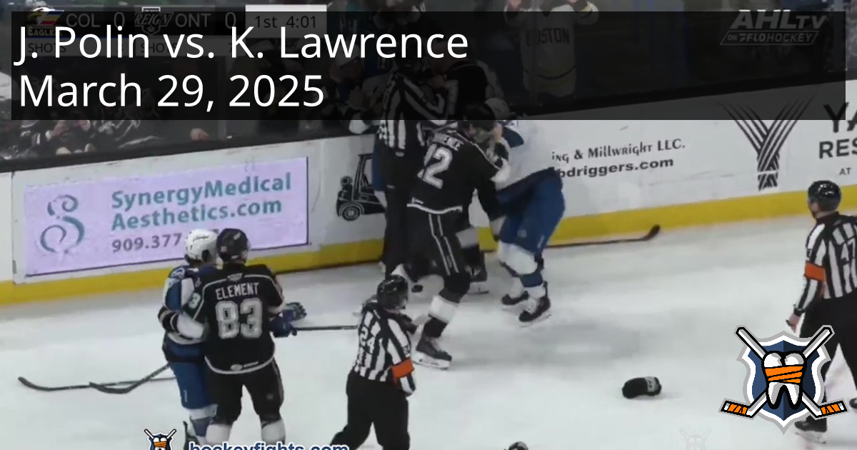 Jason Polin vs. Kaleb Lawrence, March 29, 2025 - Colorado Eagles vs ...