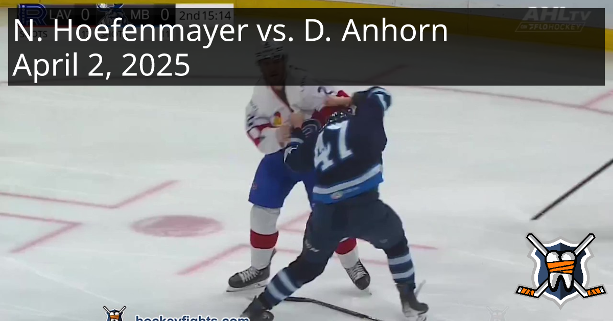 Noel Hoefenmayer vs. Dylan Anhorn, April 2, 2025 - Laval Rocket vs ...