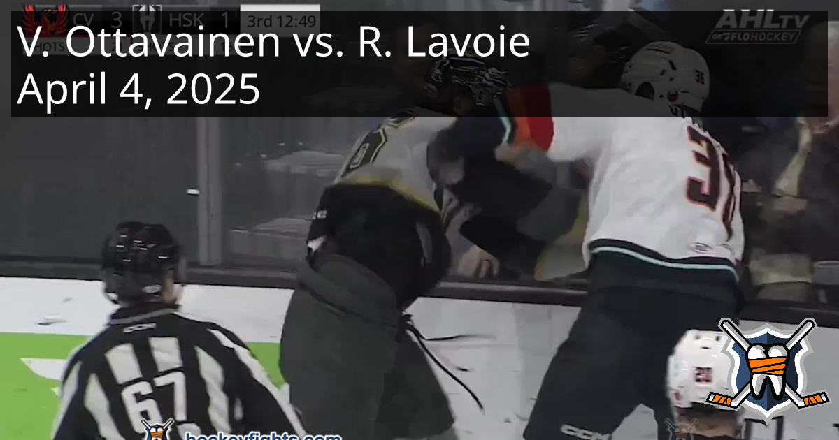 Ville Ottavainen vs. Raphael Lavoie, April 4, 2025 - Coachella Valley ...