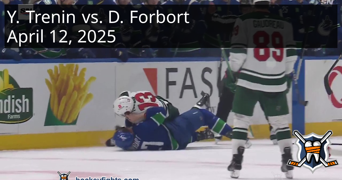 Yakov Trenin vs. Derek Forbort, April 12, 2025 - Minnesota Wild vs ...