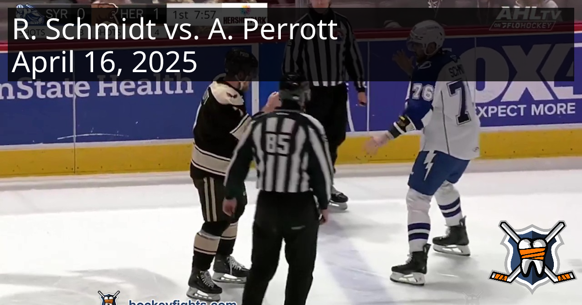 Roman Schmidt vs. Andrew Perrott, April 16, 2025 - Syracuse Crunch vs ...