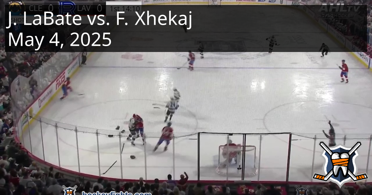 Joseph LaBate vs. Florian Xhekaj, May 4, 2025 - Cleveland Monsters vs ...