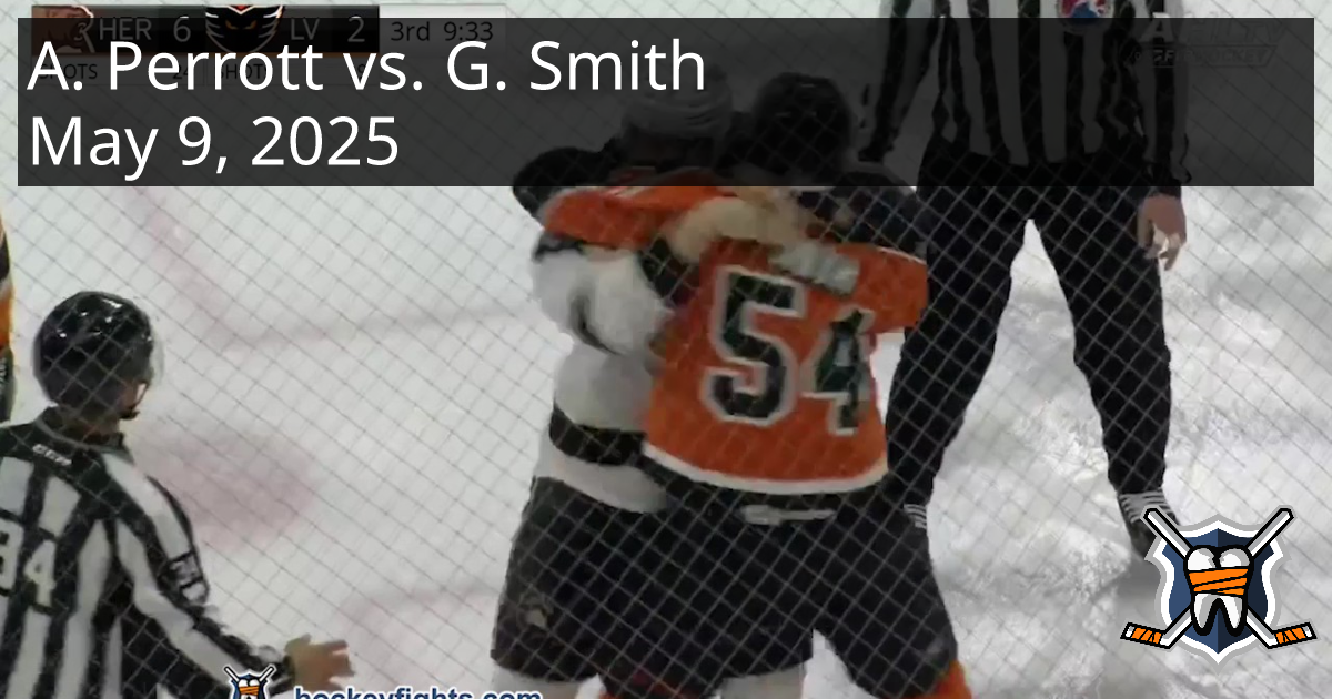 Andrew Perrott vs. Givani Smith, May 9, 2025 - Hershey Bears vs. Lehigh ...