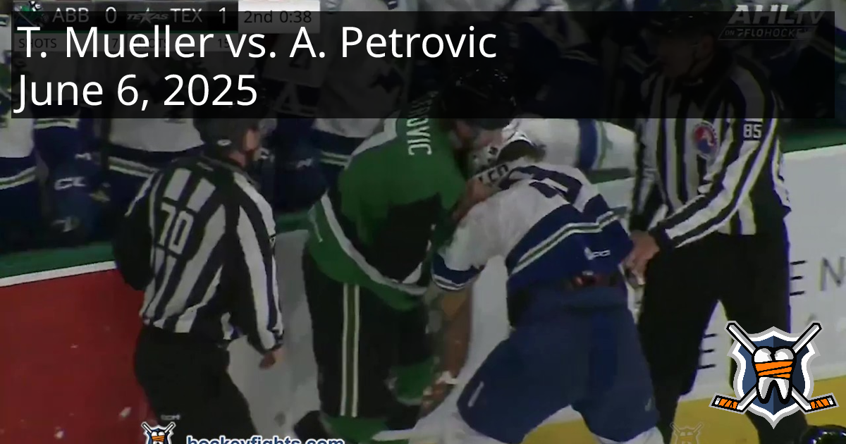 Ty Mueller vs. Alex Petrovic, June 6, 2025 - Abbotsford Canucks vs ...