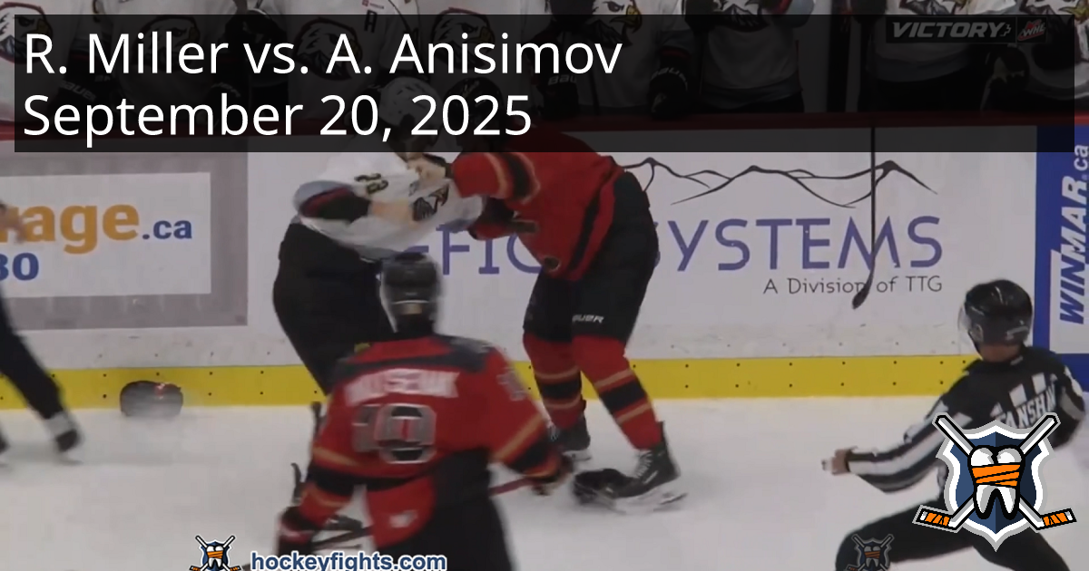 Ryan Miller vs. Arseni Anisimov, September 20, 2025 - Portland ...