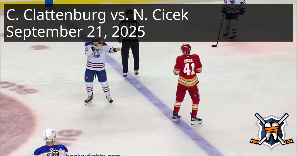 Connor Clattenburg vs. Nick Cicek, September 21, 2025 - Edmonton Oilers ...