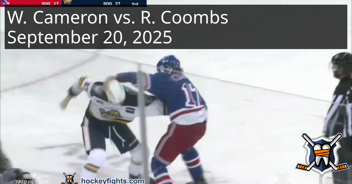 Weston Cameron vs. Ritter Coombs, September 20, 2025 - Kitchener ...
