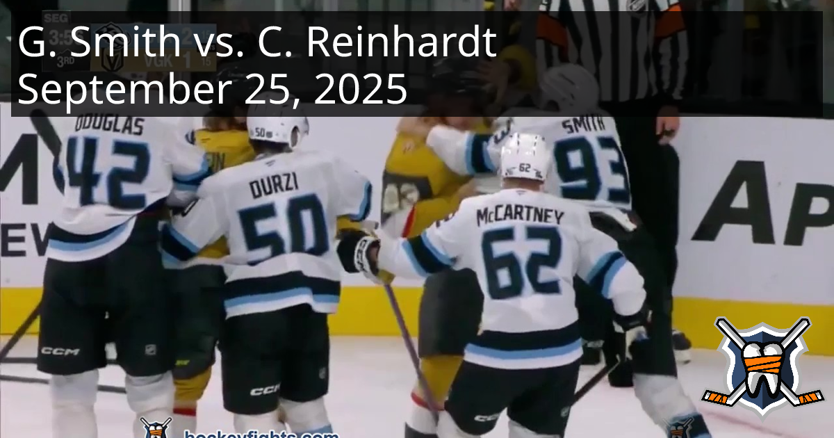 Gabe Smith vs. Cole Reinhardt, September 25, 2025 - Utah Mammoth vs ...
