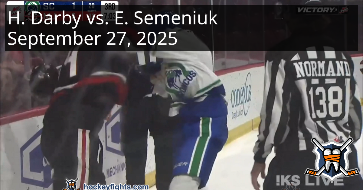 Hudson Darby vs. Ethan Semeniuk, September 27, 2025 - Swift Current ...